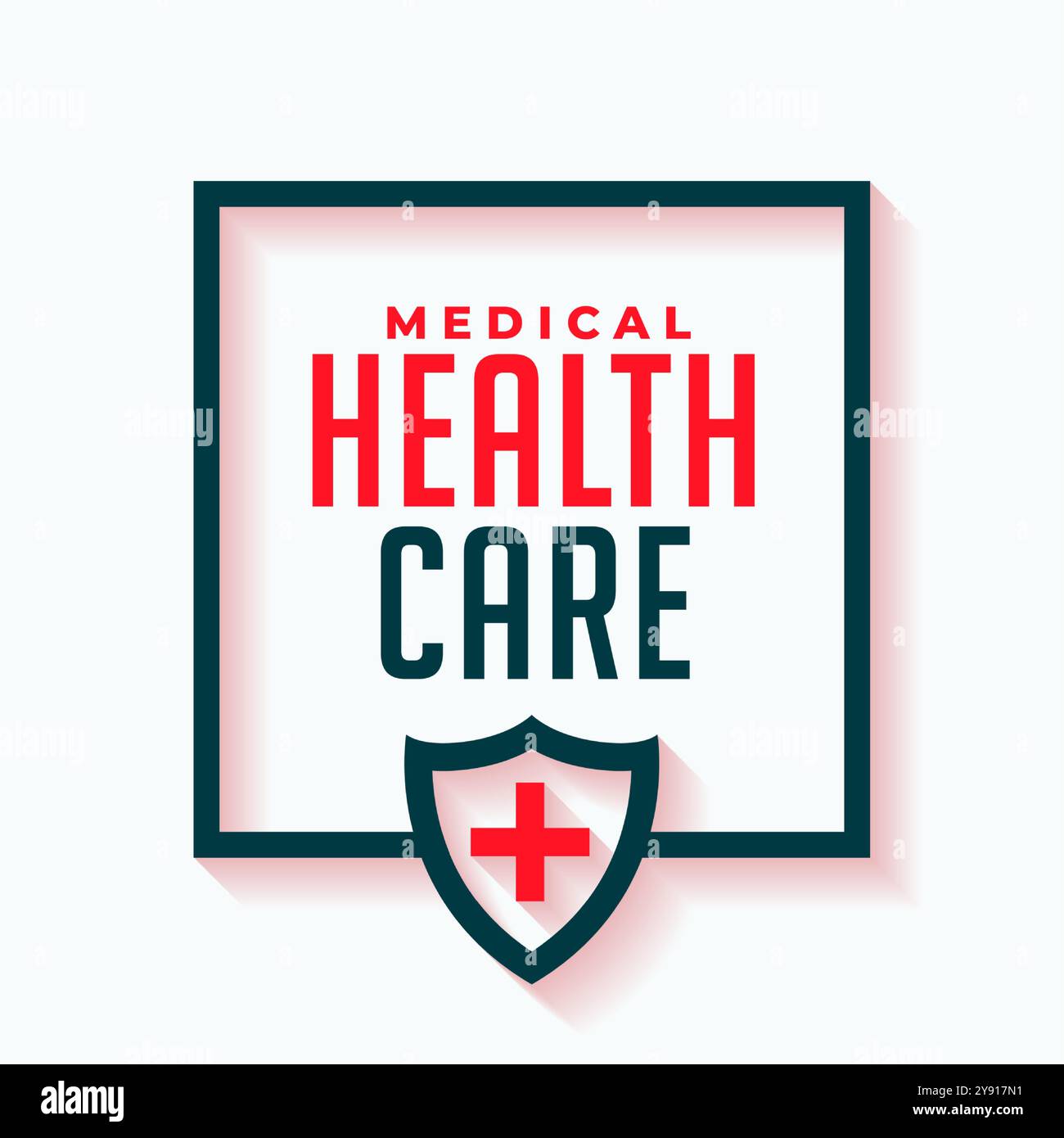 digital health care protection background with shield logo design ...