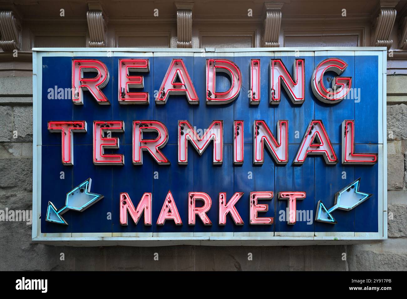 Philadelphia, Pennsylvania - May 26, 2024: Entrance to the Reading ...