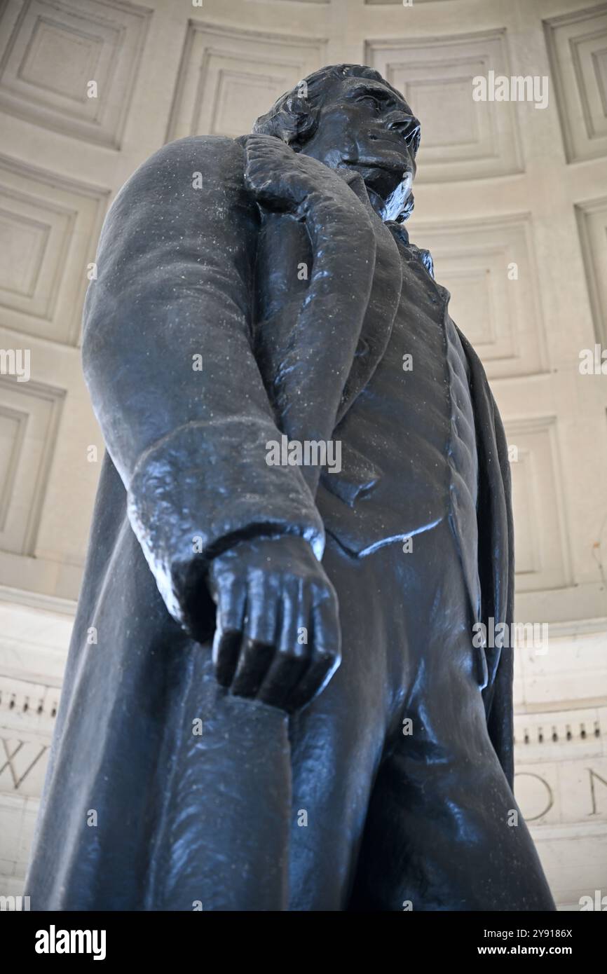 Washington, DC - Mar 24, 2024: Statue of Thomas Jefferson, the third president of the United ...