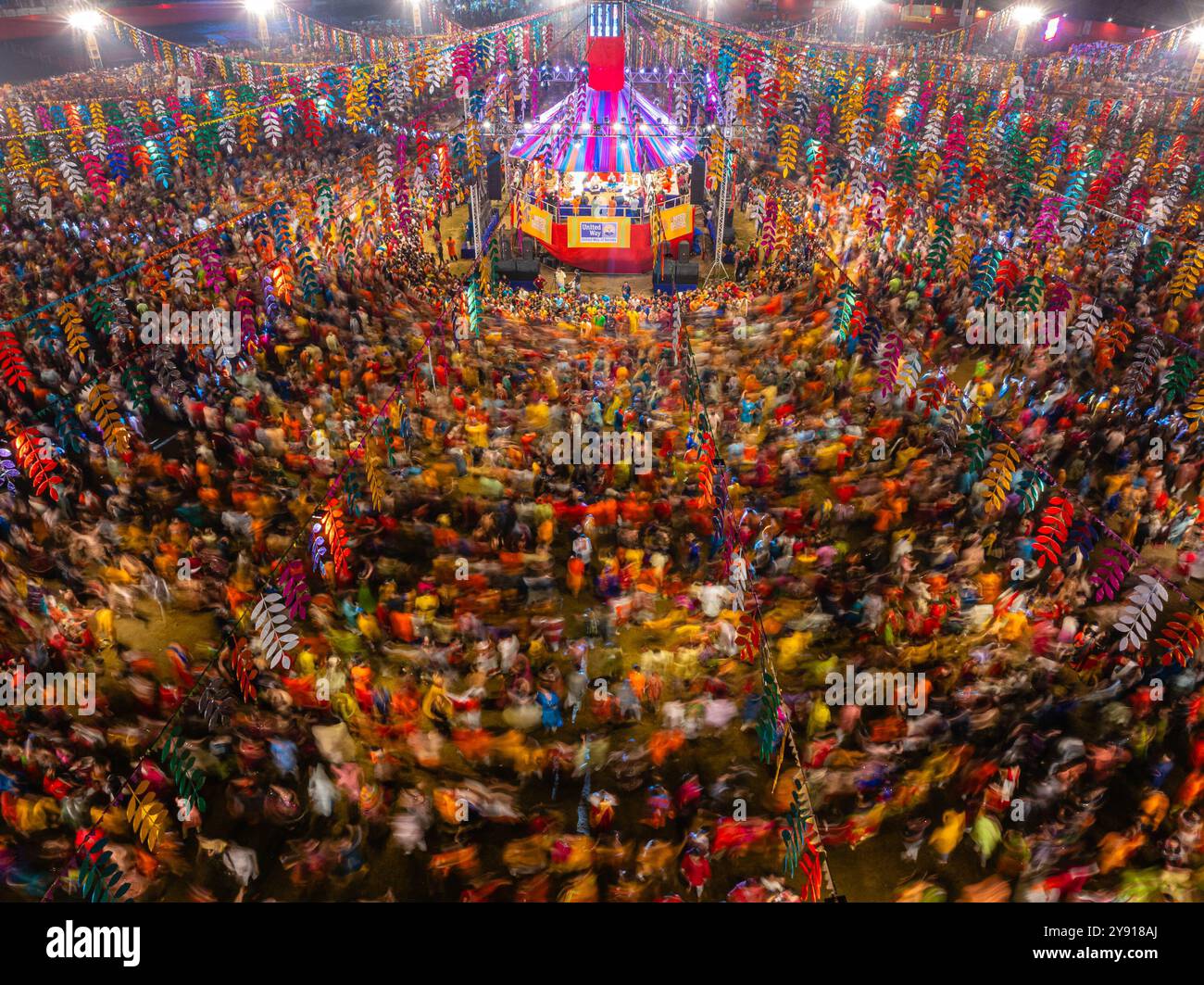 Vadodara, Gujarat, India. 7th Oct, 2024. Aerial view of United Way of ...