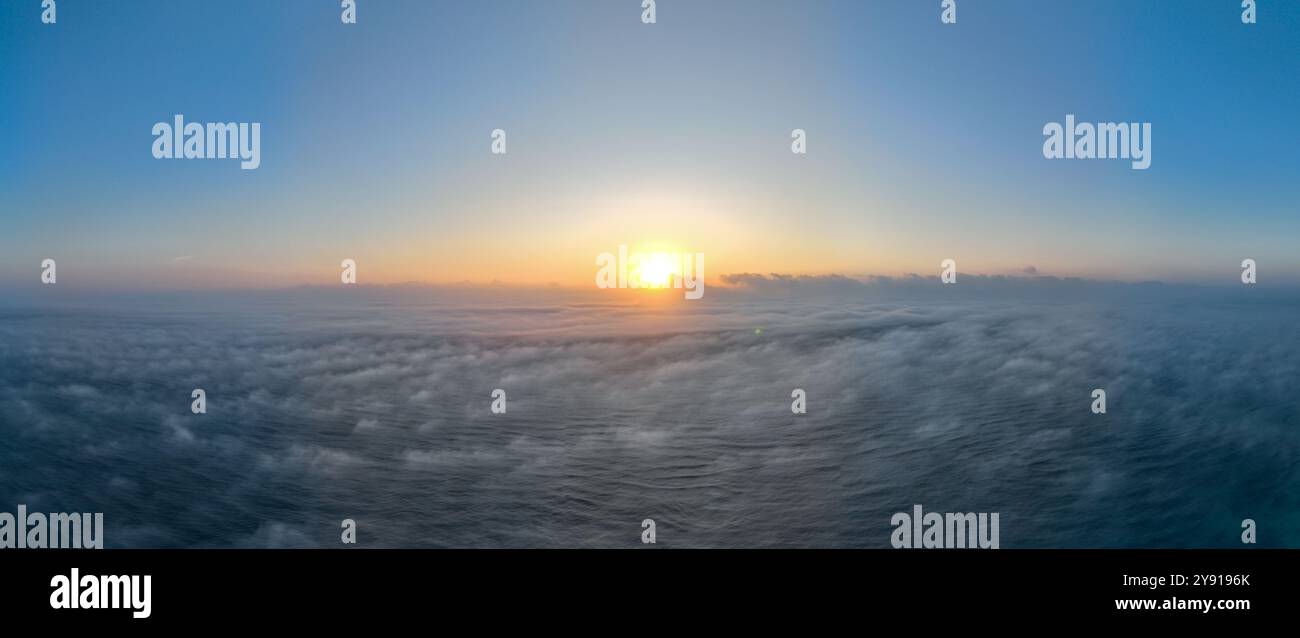 Aerial view of the sunrise of Tulum in Yucatan, Mexico at dawn Stock ...
