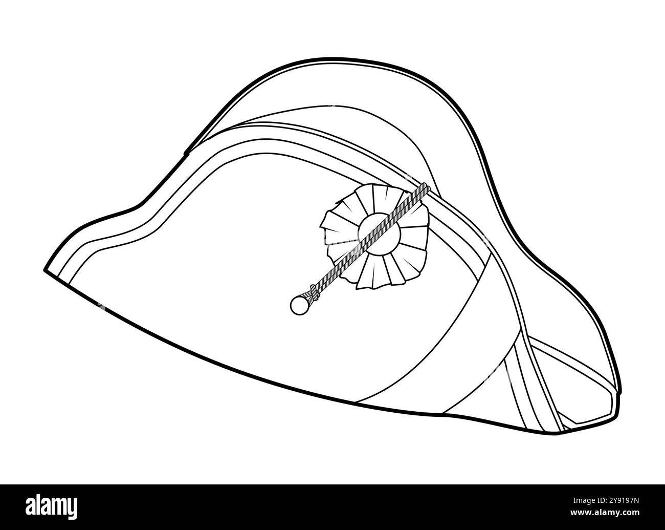 Bicorne Hat. Head Fashion accessory cap with wide brim clothing ...