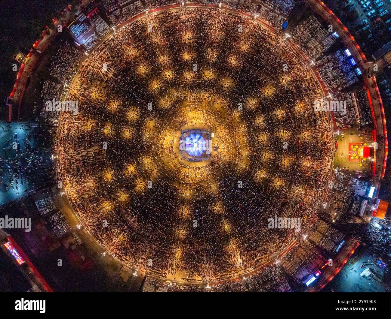 Vadodara, Gujarat, India. 7th Oct, 2024. Aerial view of United Way of ...