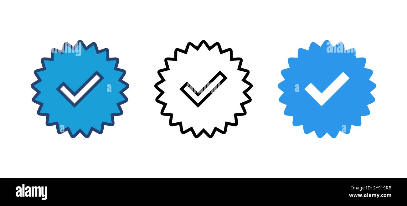 verified icon vector. verification check mark. approved icon Stock Vector Image & Art - Alamy