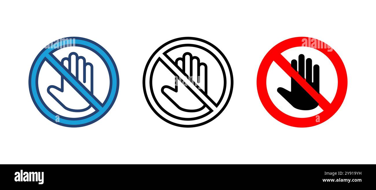 Stop icon vector. stop road sign. hand stop icon vector Stock Vector ...