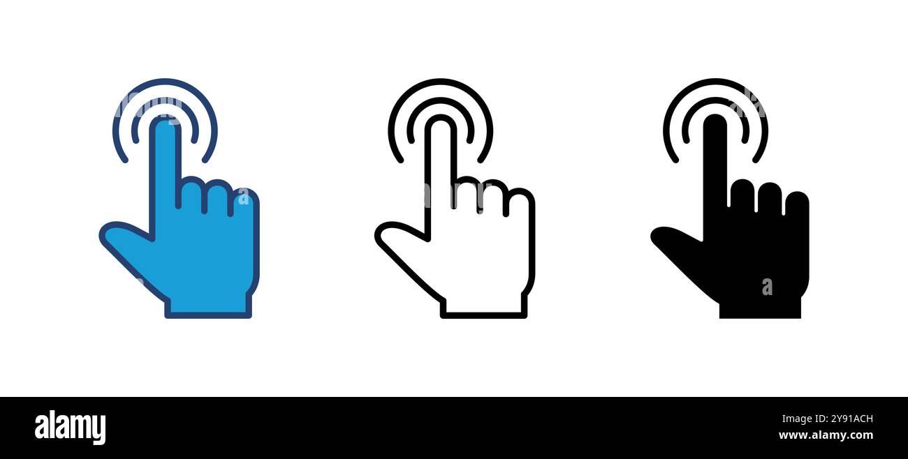 Hand click icon vector. pointer icon vector. hand cursor icon vector Stock Vector Image & Art ...