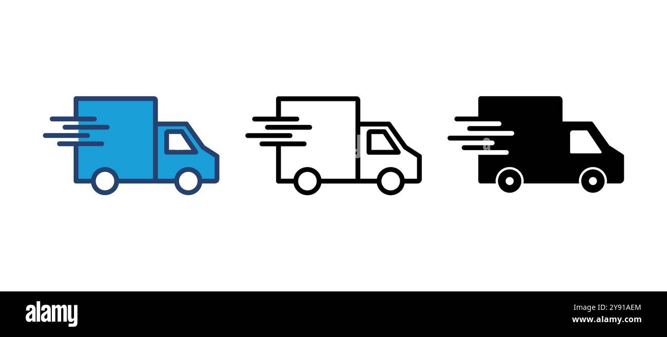 Fast shipping delivery truck icon vector. Delivery truck icon. fast ...