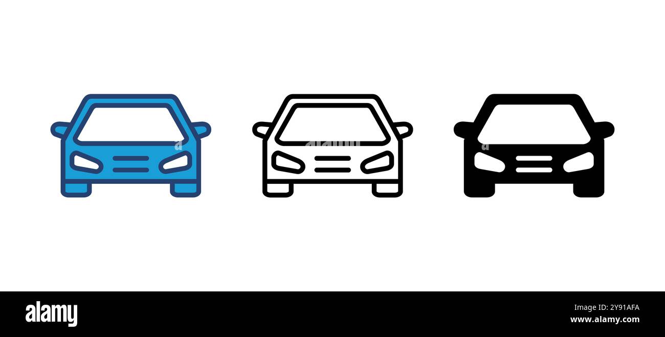 Car icon vector. car vector icon. small sedan Stock Vector Image & Art ...