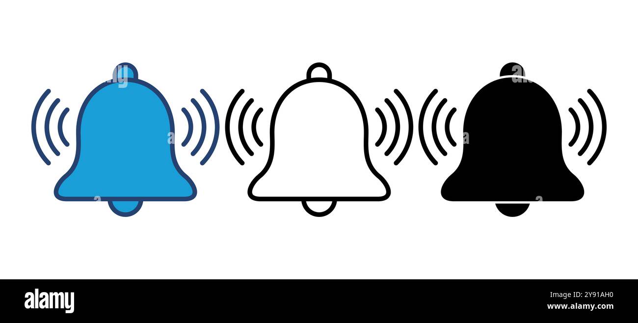 Bell Icon vector. Notification icon for your web site design Stock ...
