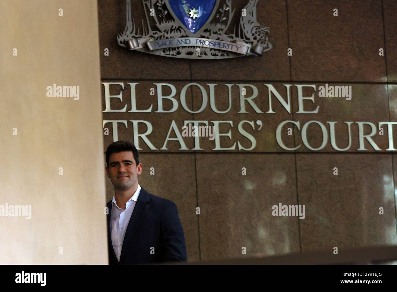 Melbourne, Australia. 08th Oct, 2024. Jacob Hersant arrives at the ...