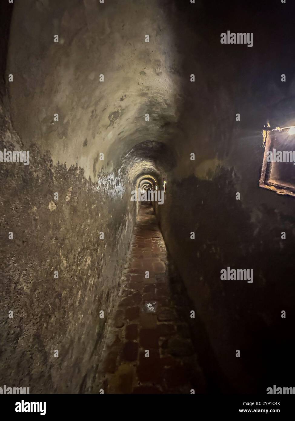 Beautiful aerial drone view of the San Felipe Castle, with the huge ...