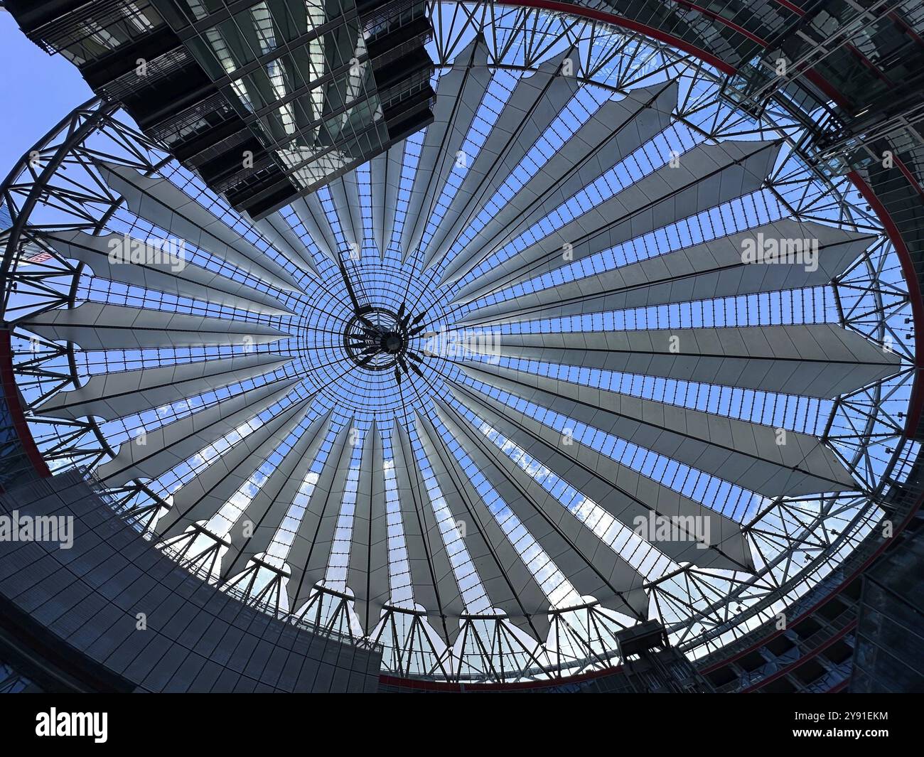 Roof construction at Potsdamer Platz in Berlin, Berlin, Germany, Europe ...