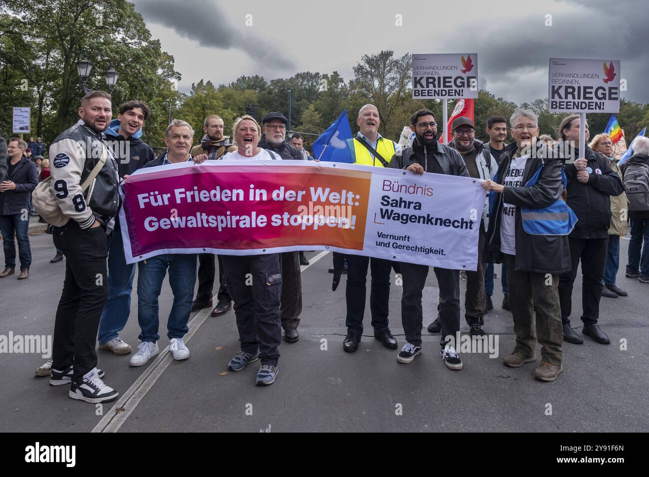 Germany, Berlin, 3 October 2024, No to wars, PeaceDemo, No to war and ...