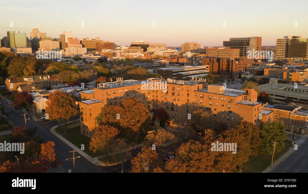 The not so little city skyline of Wilmington Delaware late on a fall ...