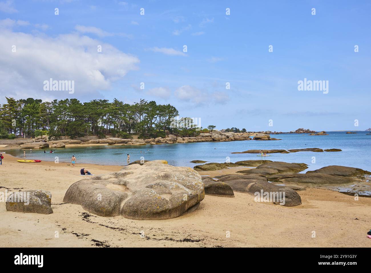 Plage de Tourony, Tournoy beach, Cote de Granit Rose, Brittany, France ...