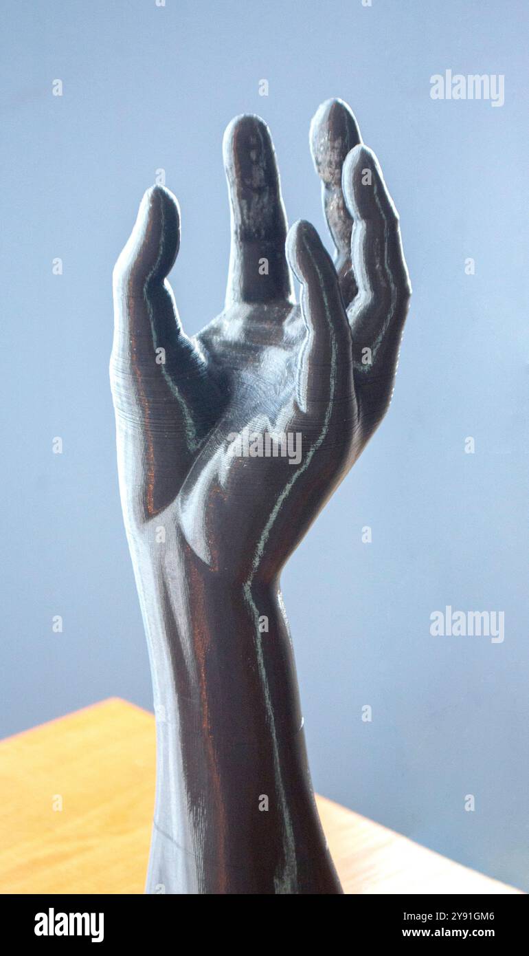 Three-dimensional object printed on 3D printer. Abstract interior model ...