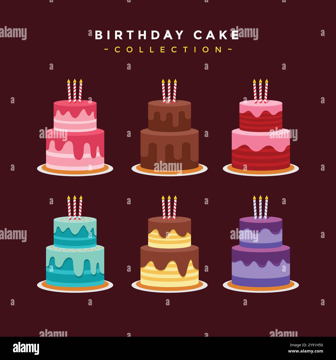 Birthday Cake Vector DesignTemplete Stock Vector Image & Art - Alamy