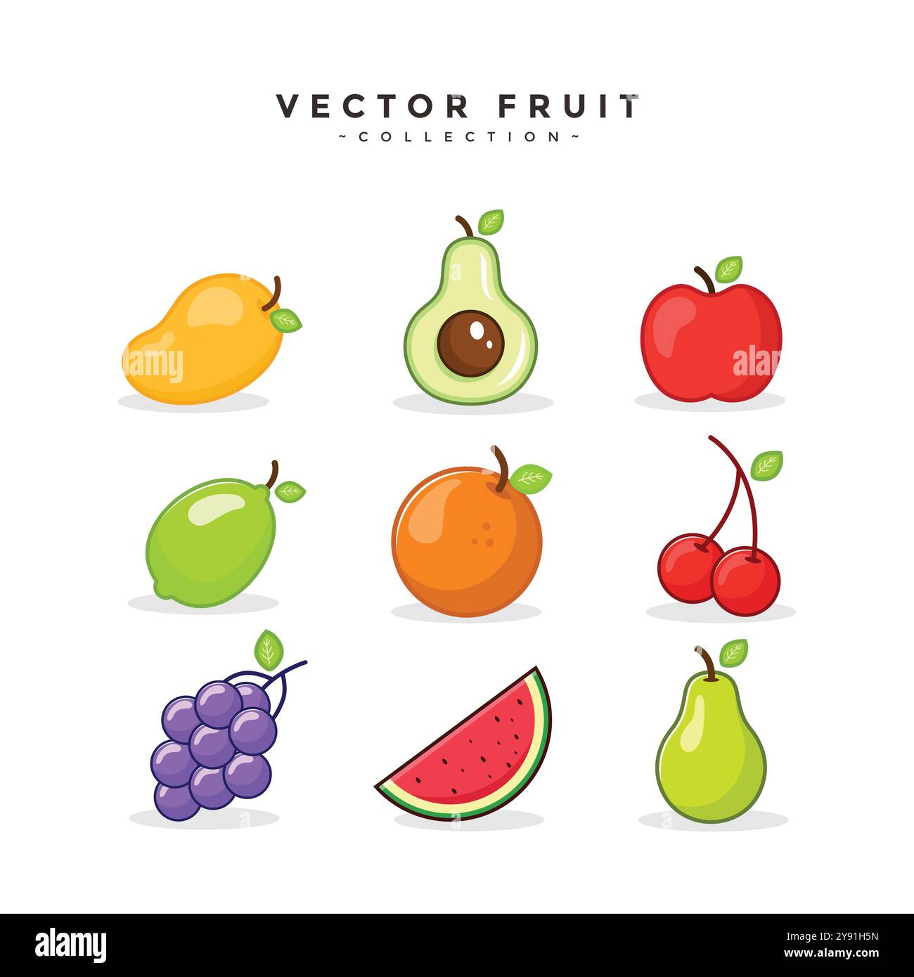 Fruit collection Stock Vector Images - Alamy