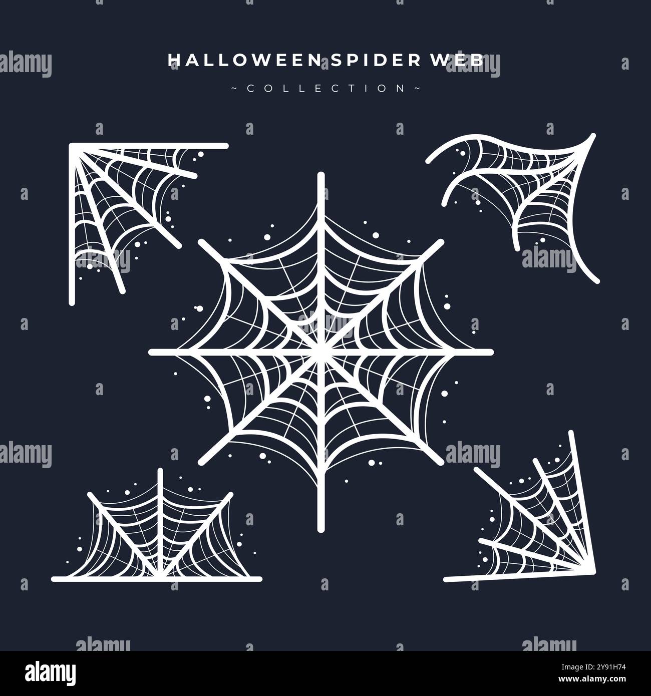 Cobweb banner halloween spider Stock Vector Images - Alamy