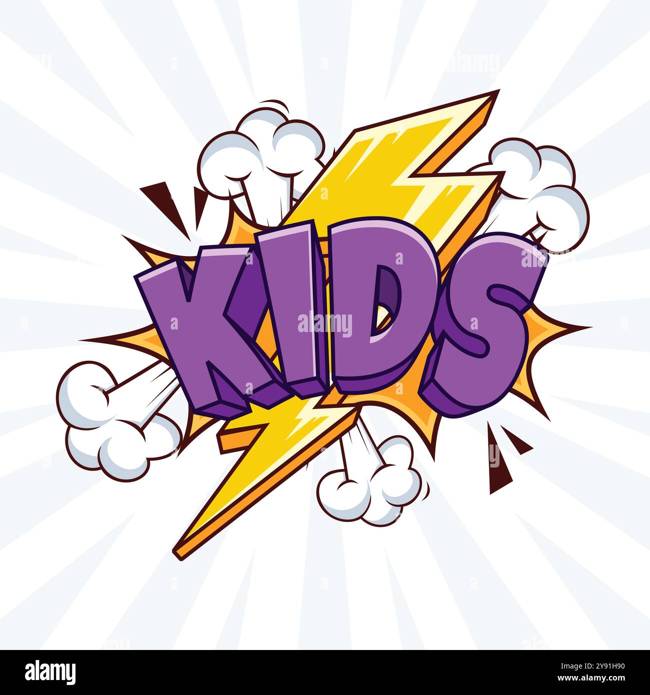 Kids 3D Text Comic Cartoon Vector Design Template Stock Vector Image ...