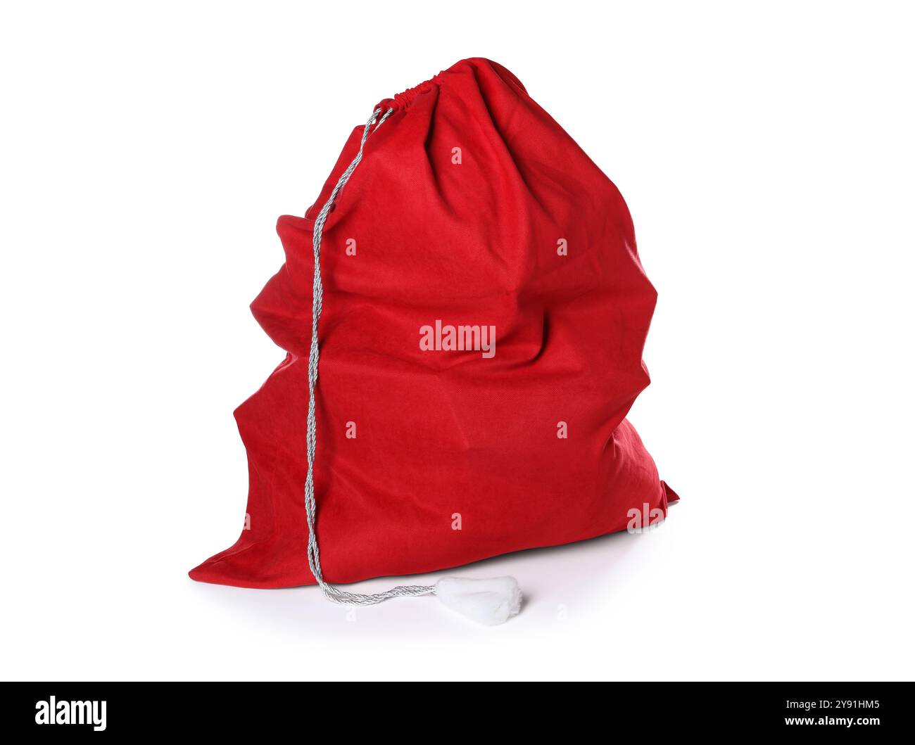 Red Santa Claus bag isolated on white Stock Photo - Alamy