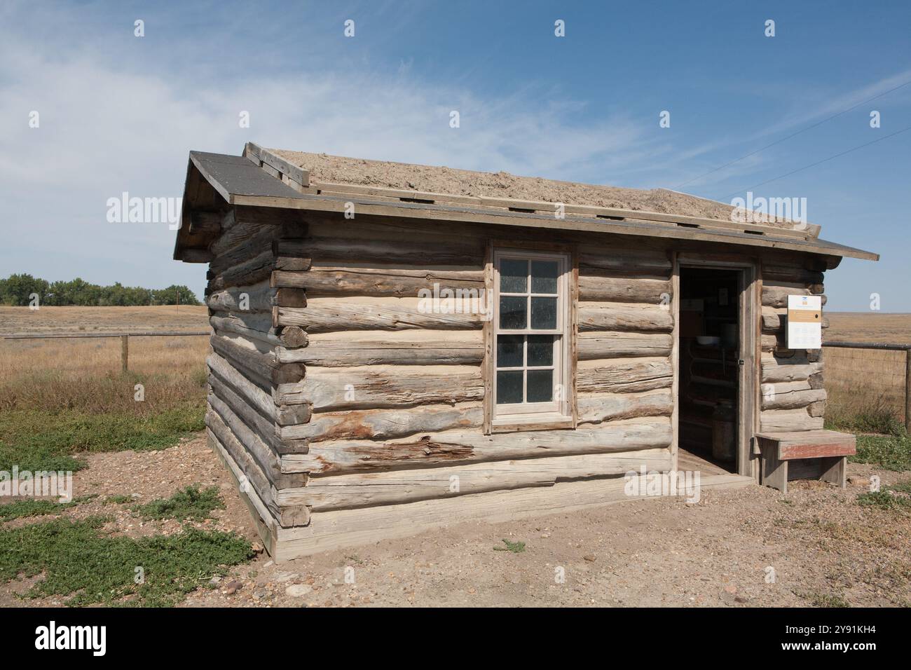 One room log cabin Prairie Union School was operated from 1943 through ...