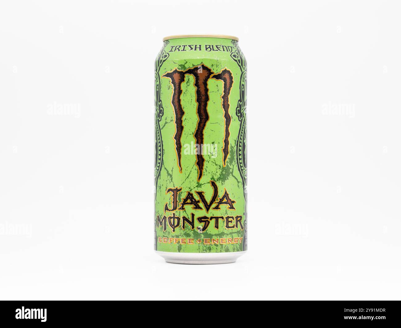 Monster Java Irish Blend beverage. The energy drink is a blend with ...