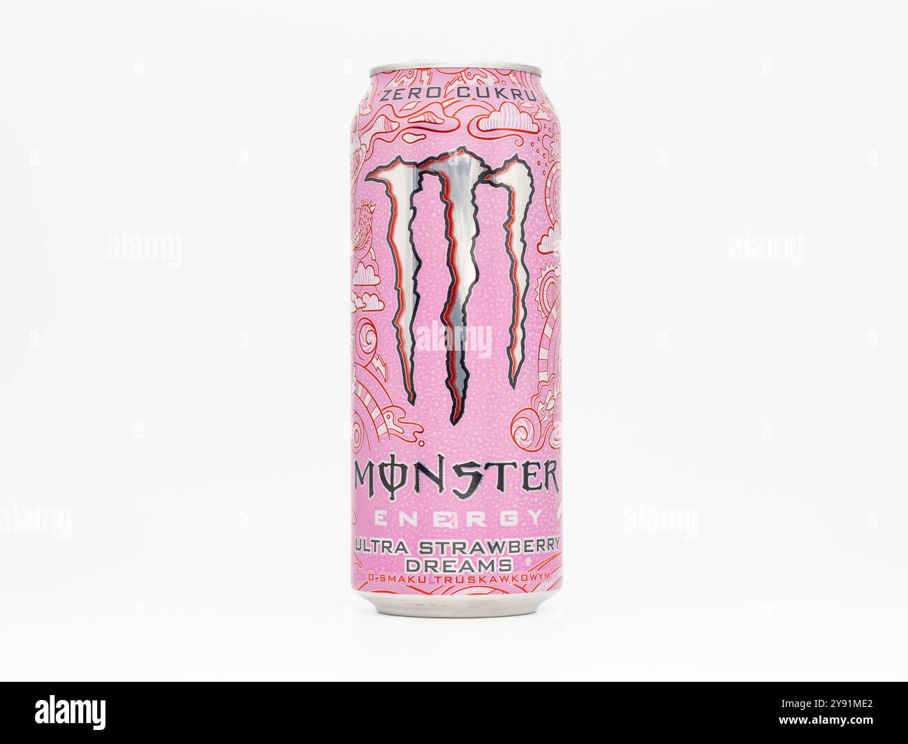 Monster Energy Ultra Strawberry Dreams beverage. The sugar free energy ...