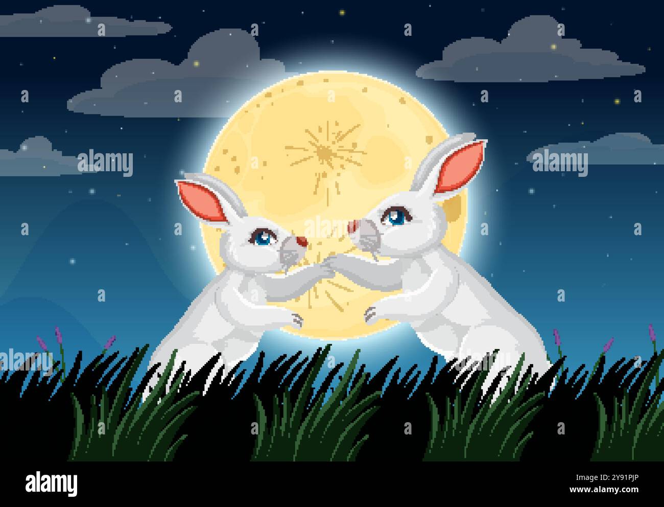Full moon dance Stock Vector Images - Alamy