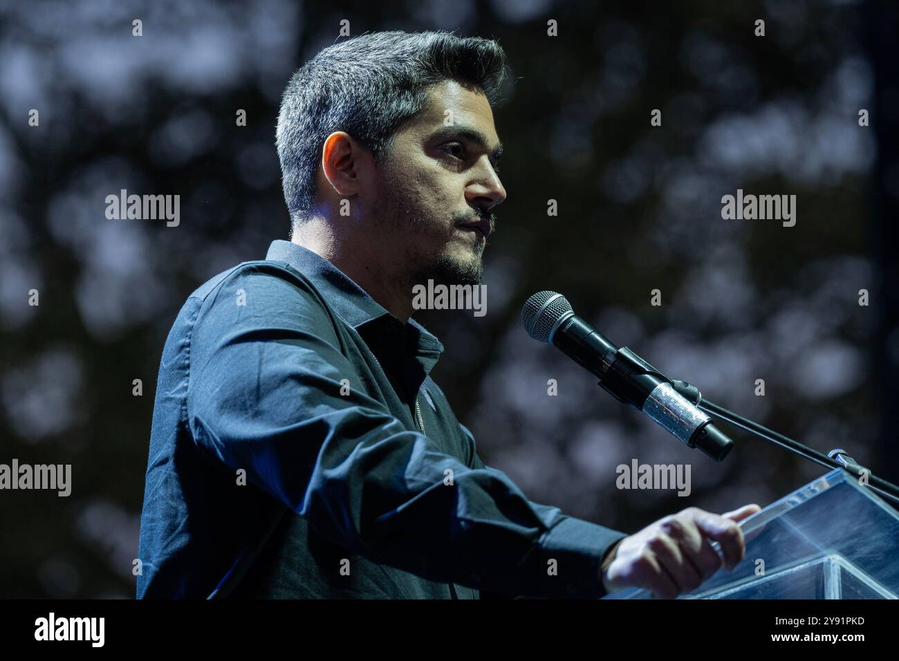 New York, NY, USA, 7 October, 2024: Survivor of Nova Music Festival Ron ...