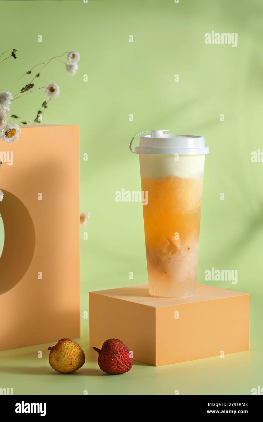 a glass Jasmine Lychee juice Stock Photo - Alamy