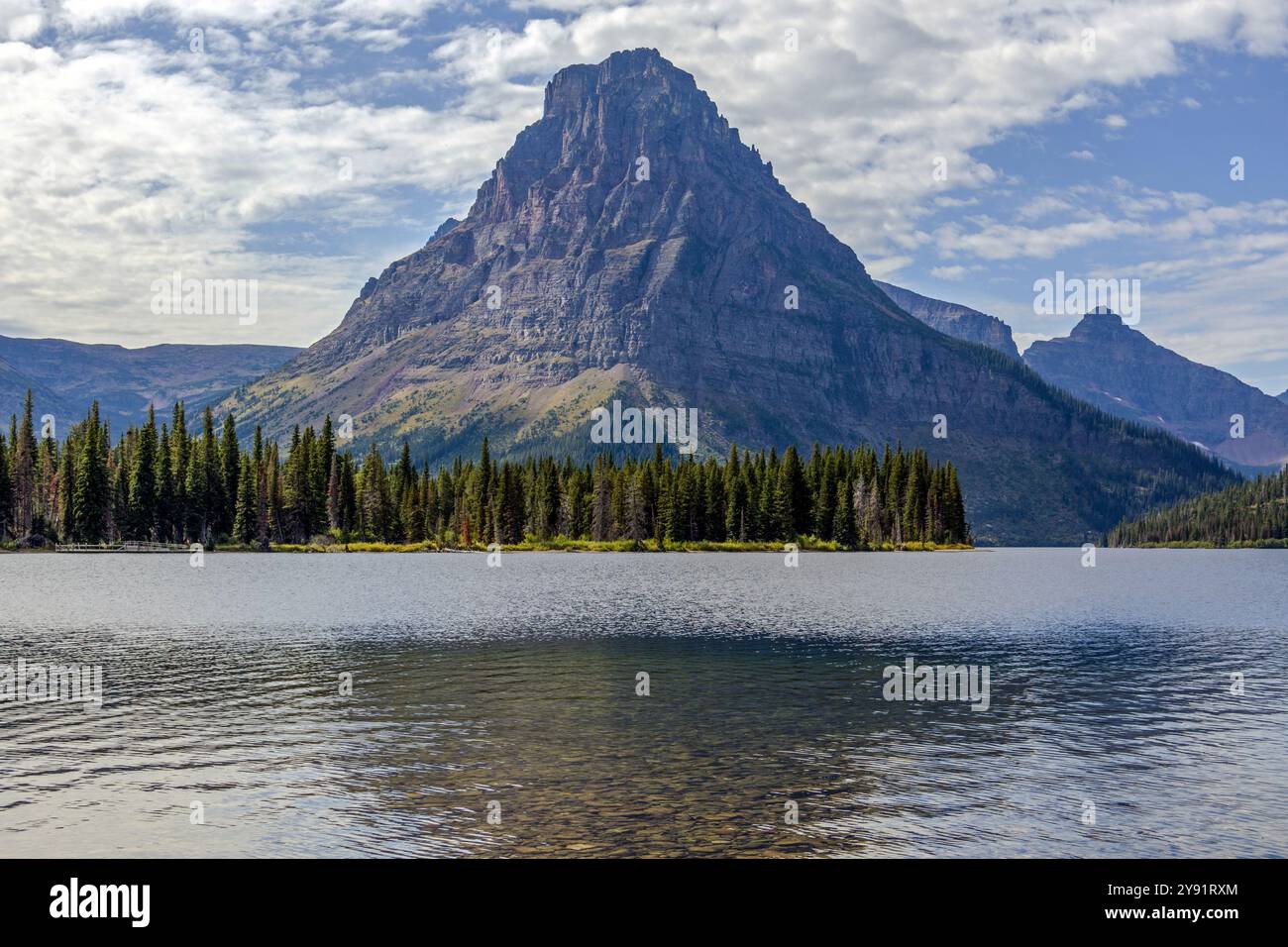 Two Medicine Lake and Sinopah Mountain at Glacier National Park in ...