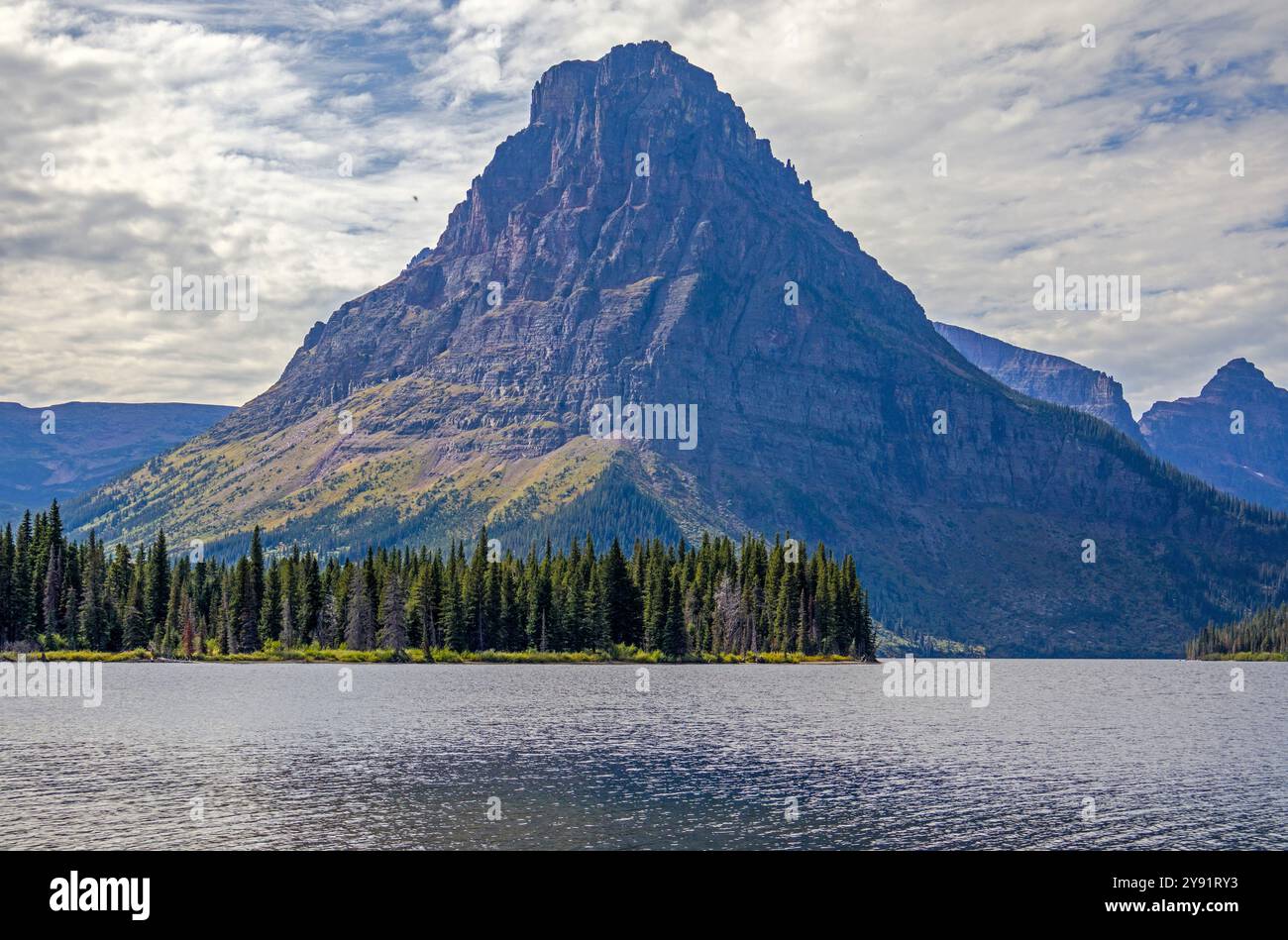 Two Medicine Lake and Sinopah Mountain at Glacier National Park in ...