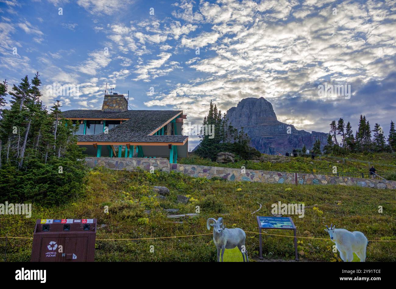 The Logan Pass Visitor Center at Glacier National Park in September ...