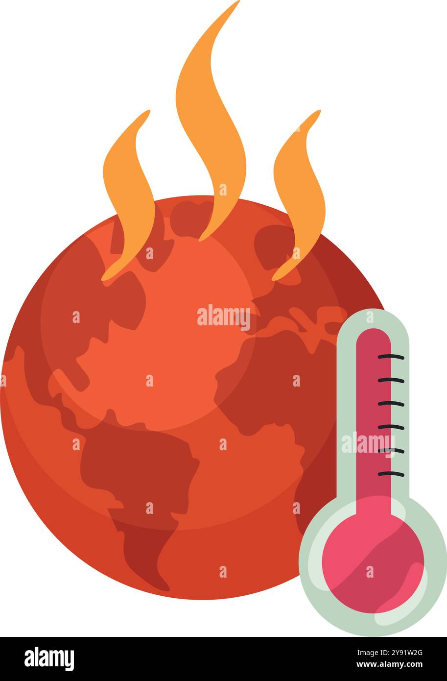 Global warming increase temperature Stock Vector Images - Alamy