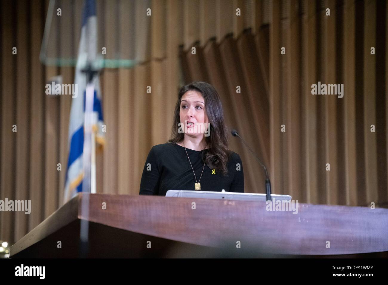 Dallas, Texas, USA. 7th Oct, 2024. LeELLE SLIFER of Dallas TX, tells ...