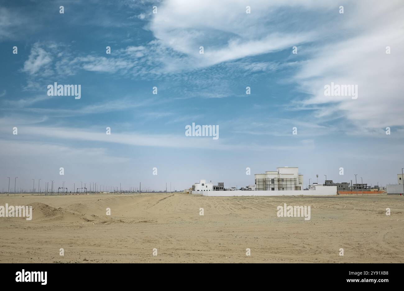 Building a new houses in the desert. Development building architecture ...