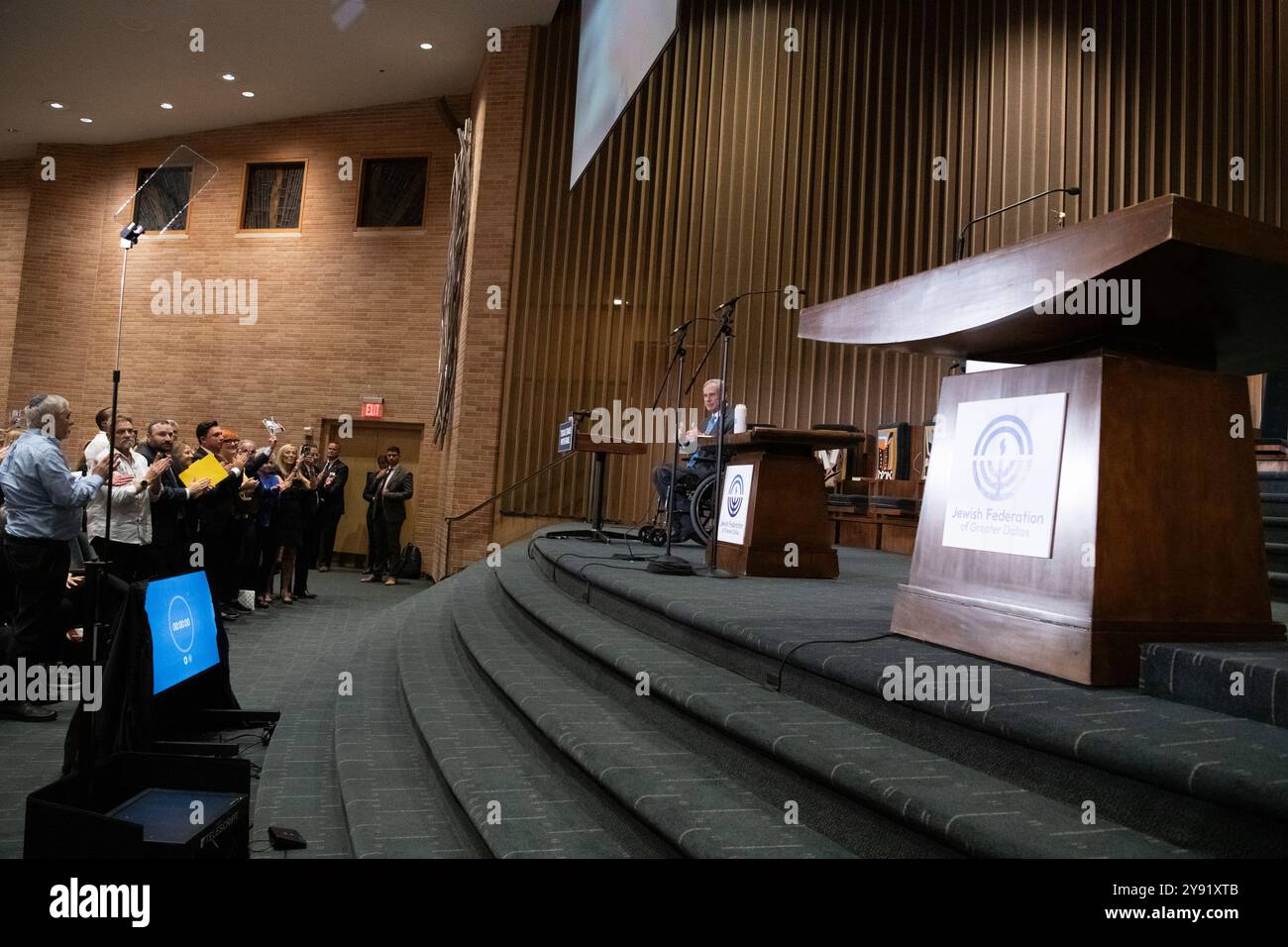 October 7, 2024, Dallas, Texas, USA: TX Governor Greg Abbott spoke to ...
