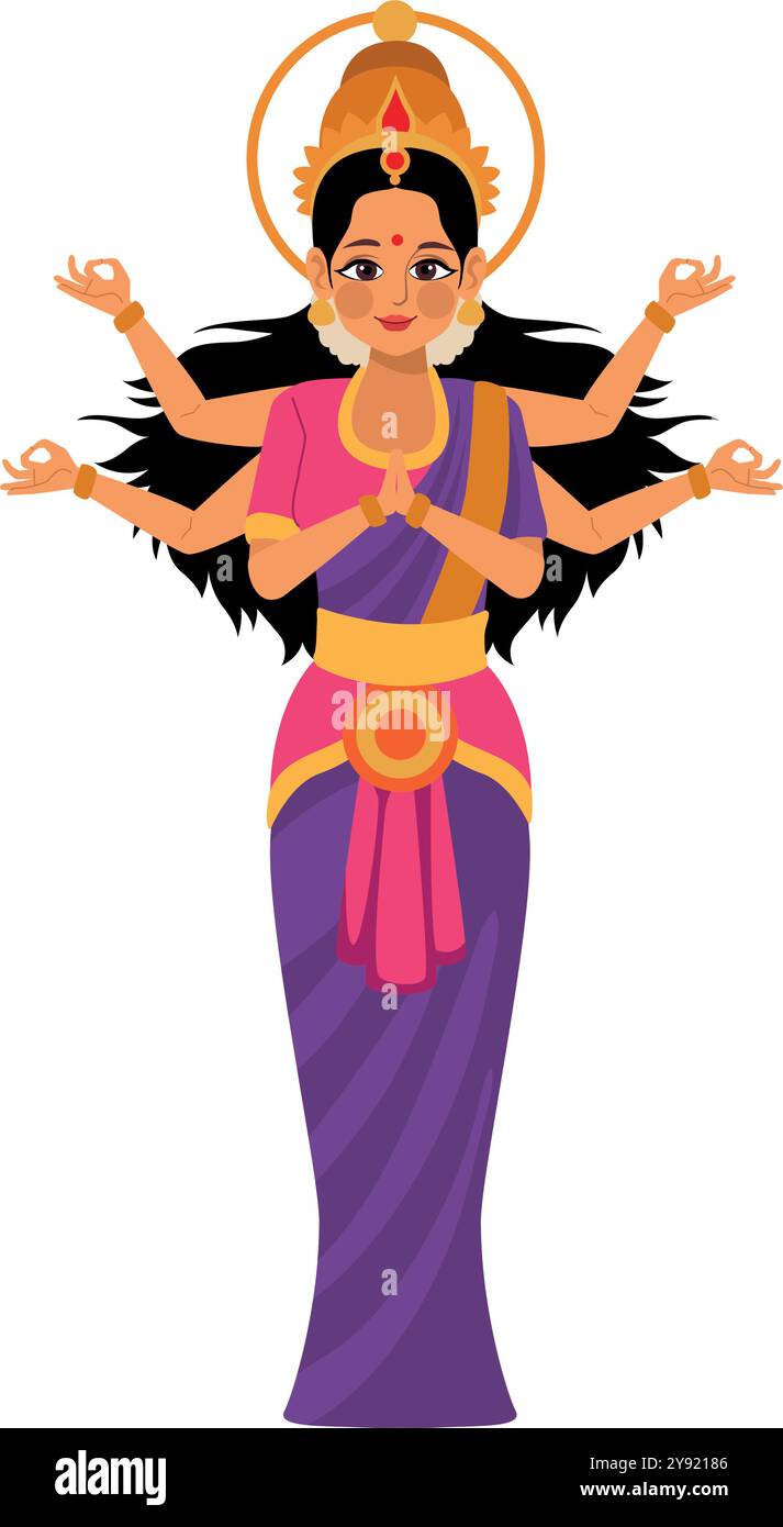 lakshmi goddess of hinduism Stock Vector Image & Art - Alamy