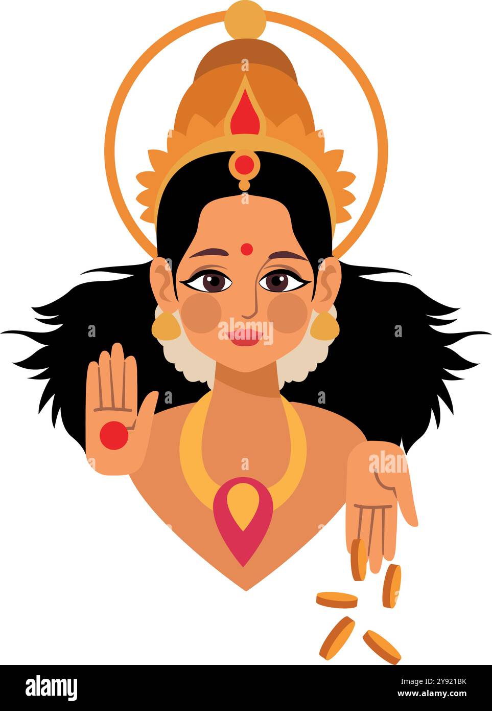 indian goddess lakshmi of money Stock Vector Image & Art - Alamy