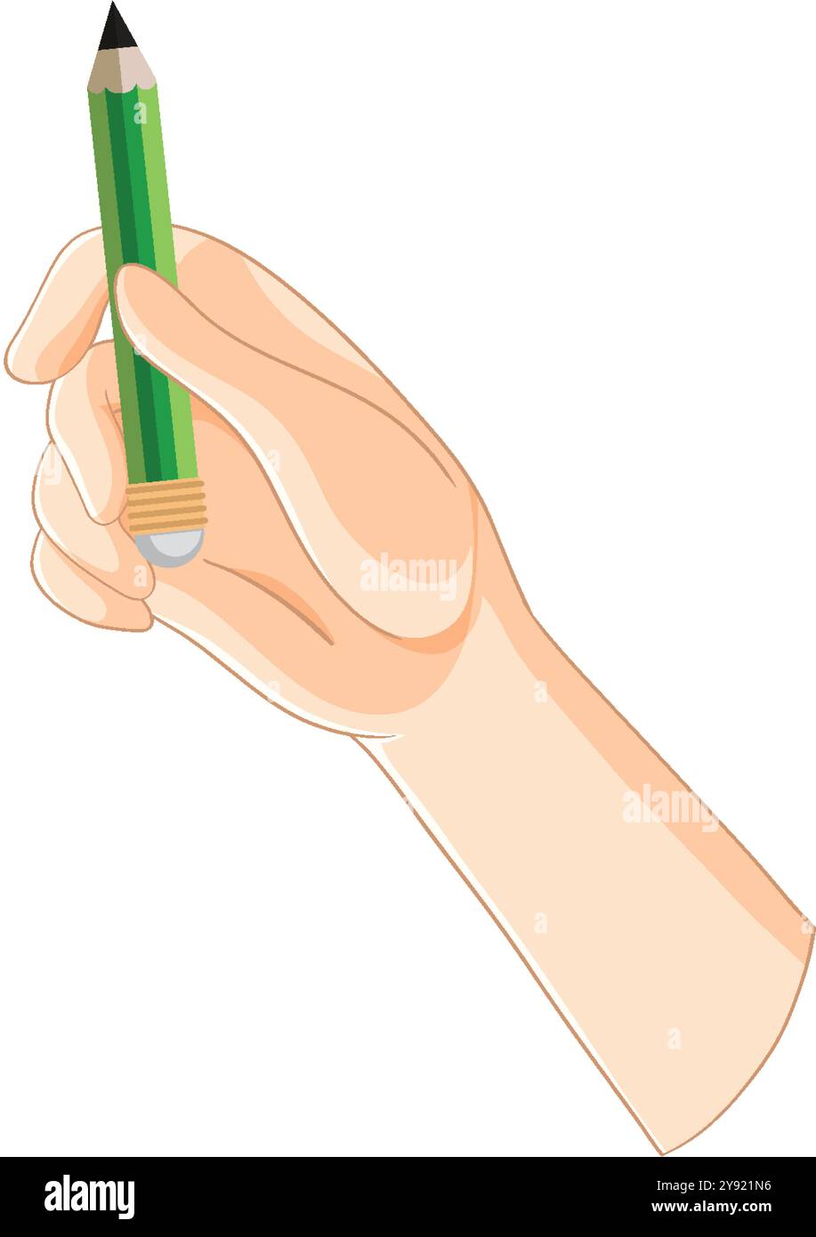Illustration of a hand gripping a pencil Stock Vector Image & Art - Alamy