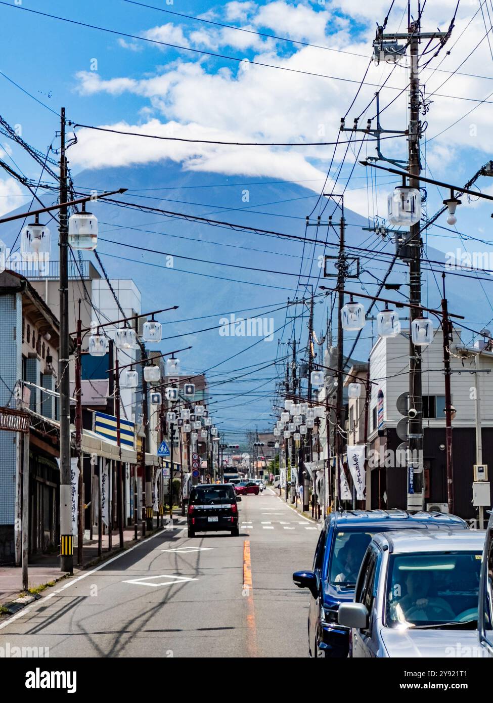 Shimoyoshida Honcho Street also known as Fuji Michi, in Fujiyoshida ...