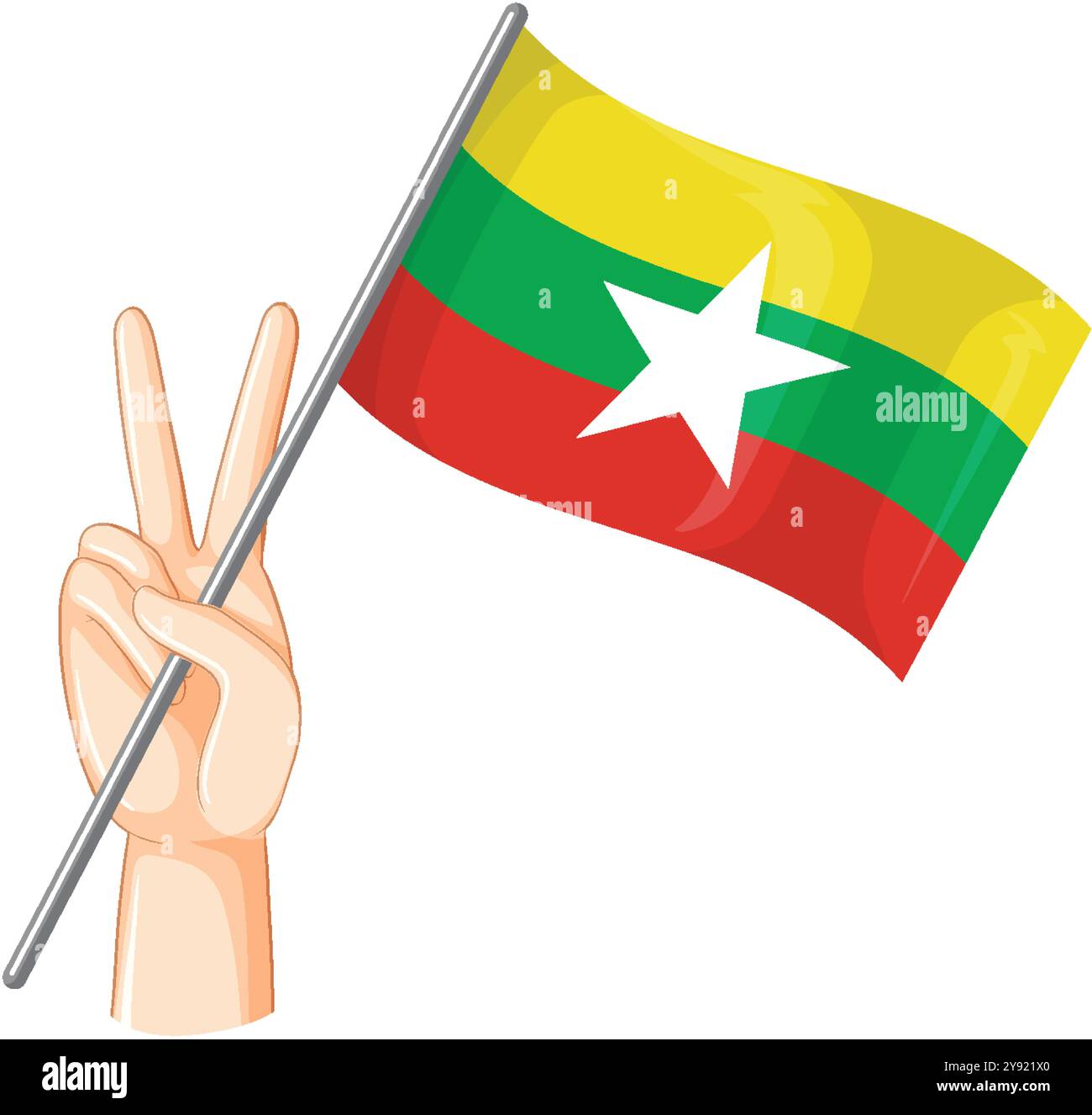 Activism hand flag Stock Vector Images - Alamy