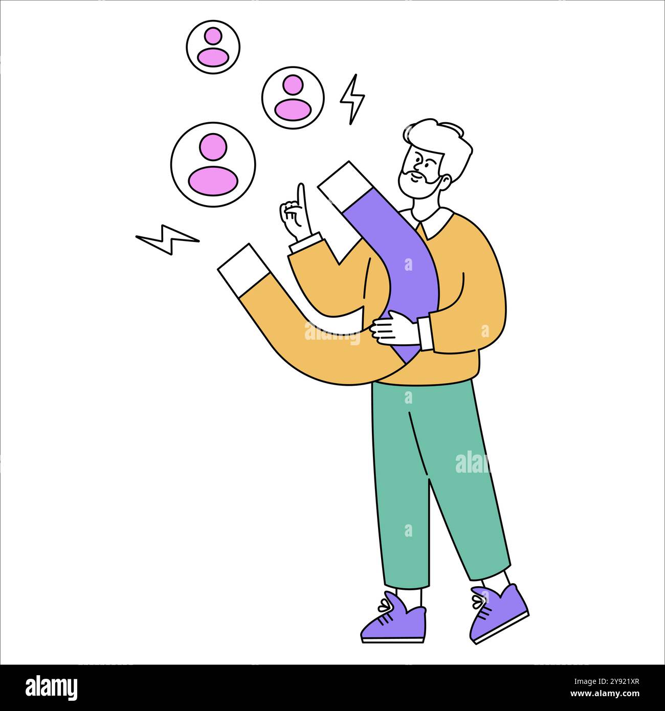 Businessman concept. A proactive male entrepreneur juggles tasks and ...