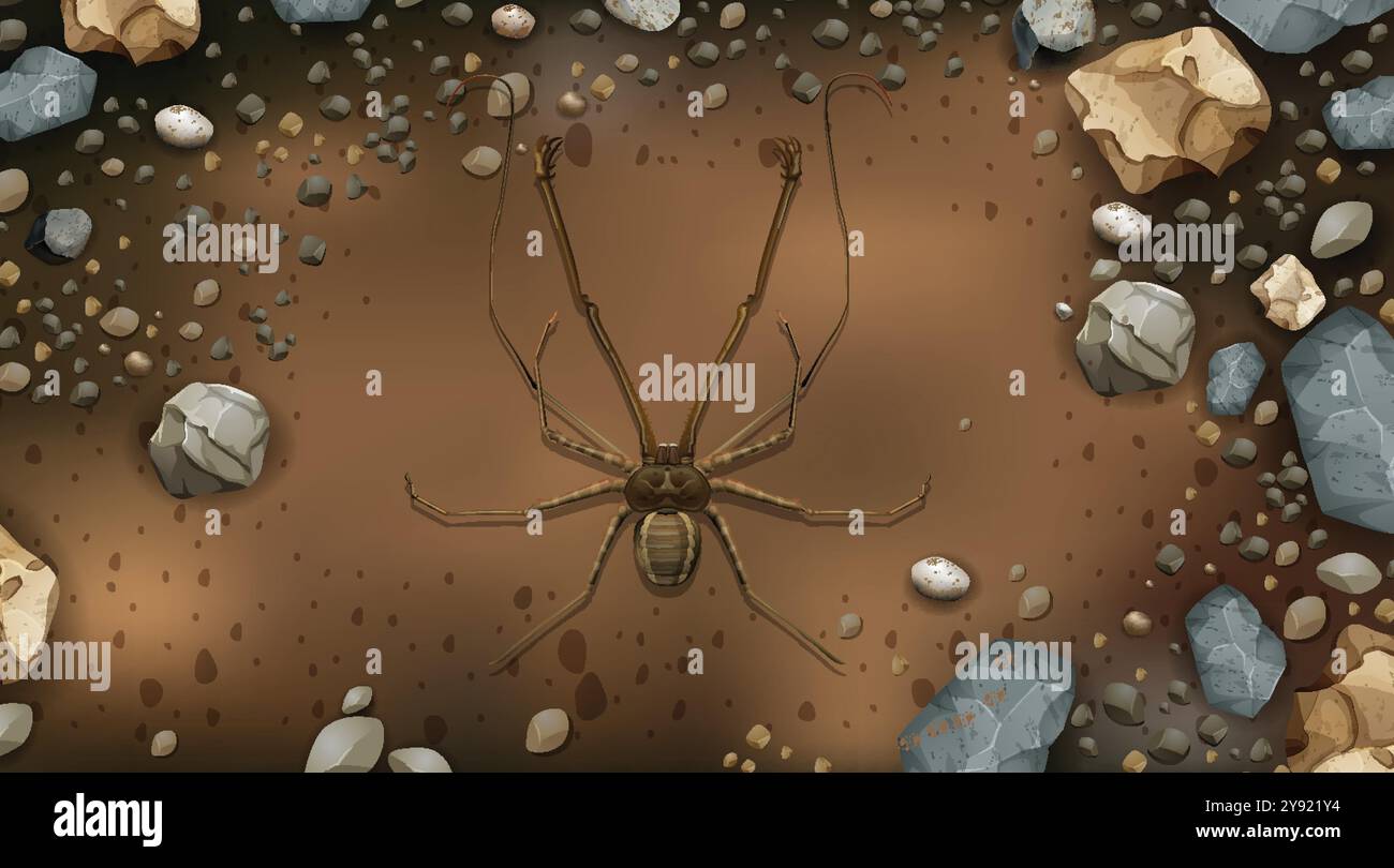 Insect on soil with scattered rocks Stock Vector Image & Art - Alamy