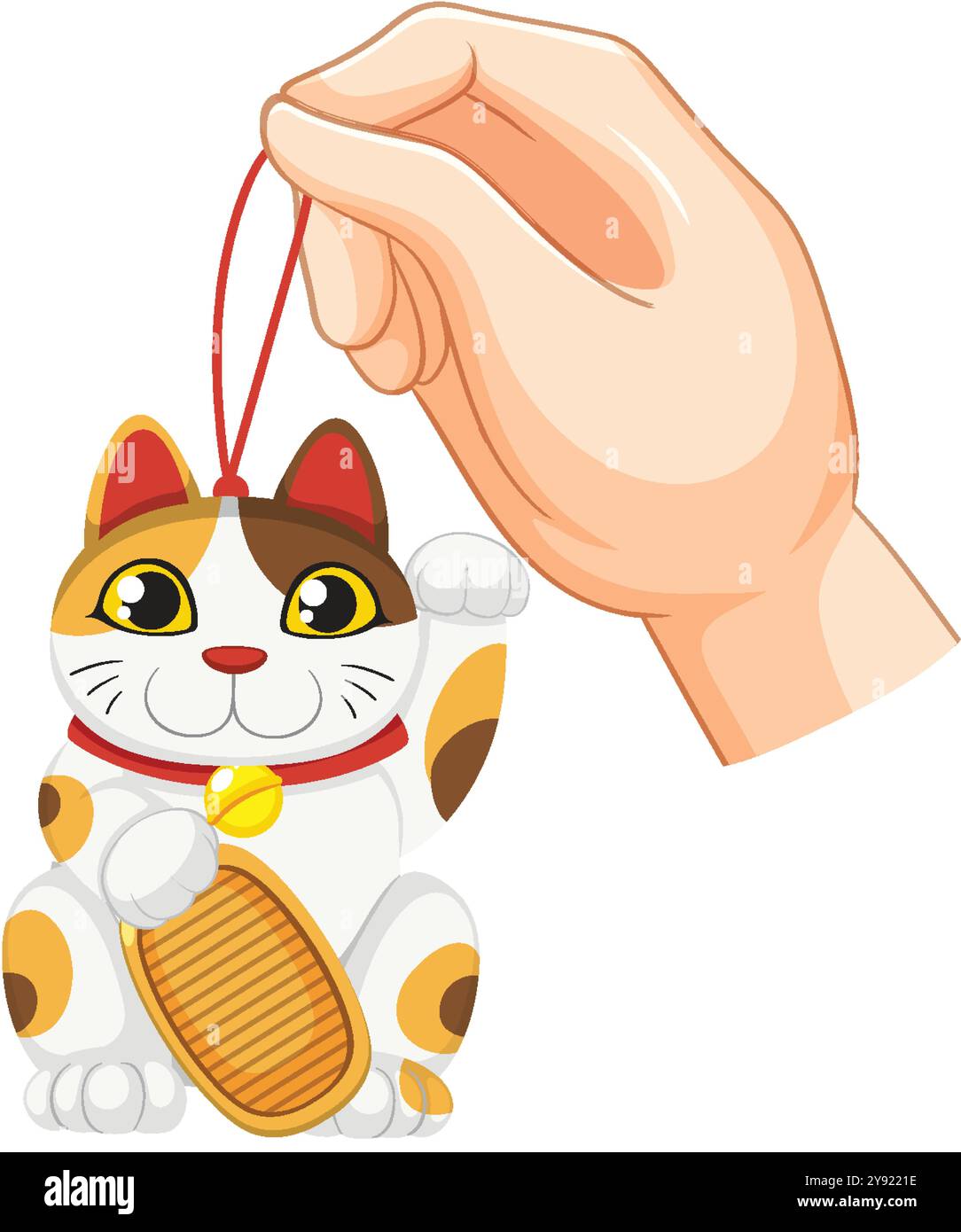 Waving lucky cat Stock Vector Images - Alamy