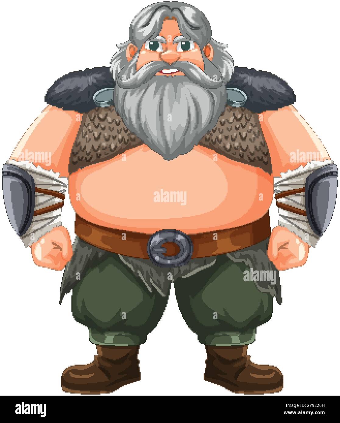 Bearded warrior in traditional armor Stock Vector Image & Art - Alamy