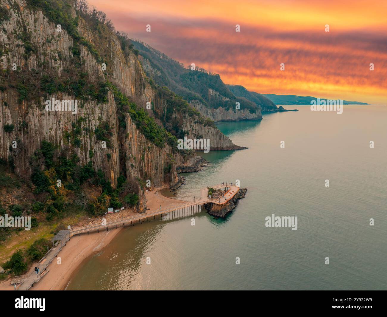 Lava columns formed 80 million years ago as a result of the cooling and ...