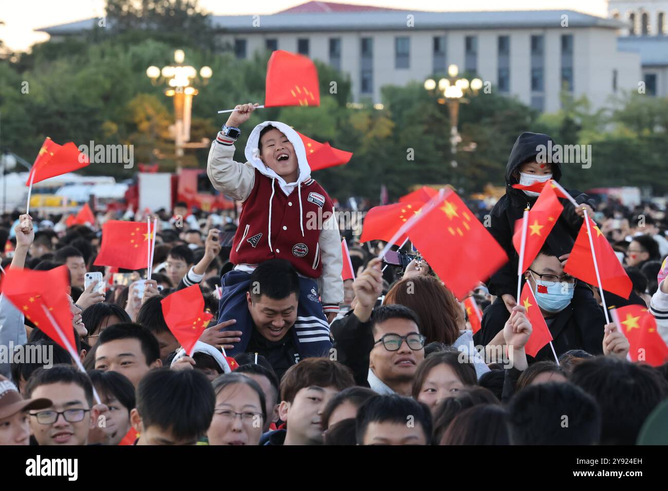 **CHINESE MAINLAND, HONG KONG, MACAU AND TAIWAN OUT** A grand flag ...