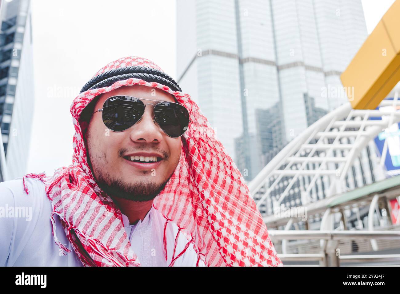 Handsome muslim guy in traditional hi-res stock photography and images ...